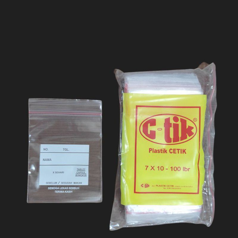 Plastik Klip Obat 10 x 7 C-tik