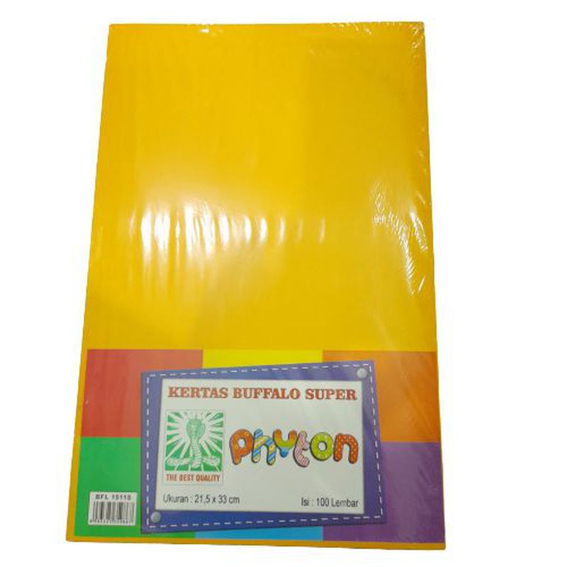 Kertas buffalo F4 Phyton warna kuning tua