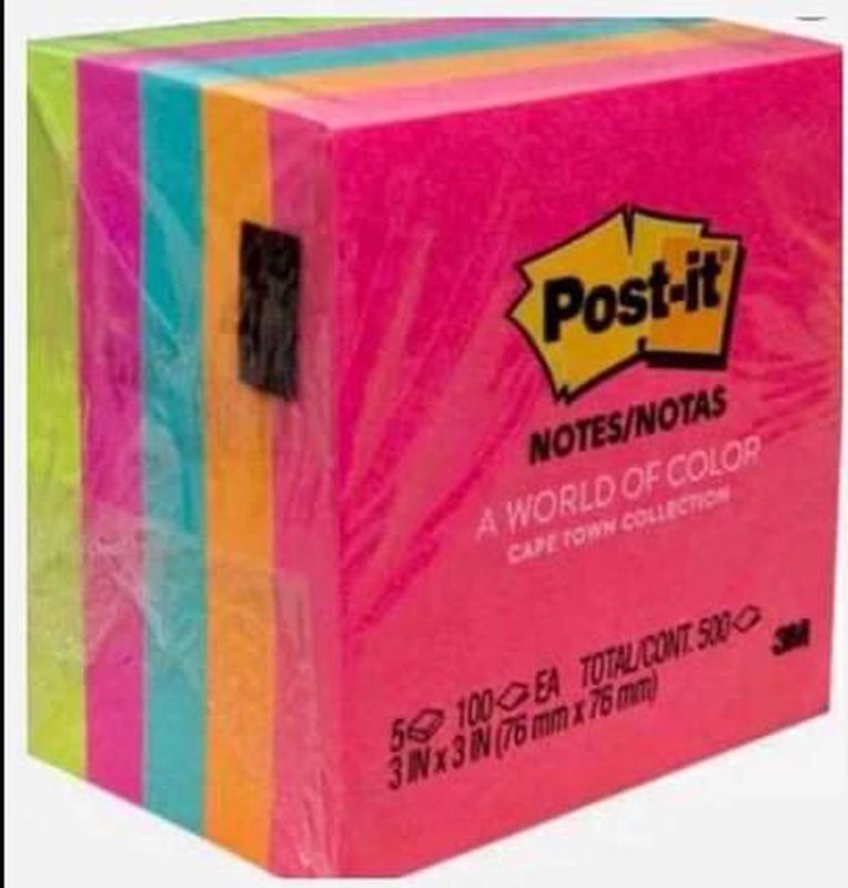Post It 3M Warna Memo 654-5PK