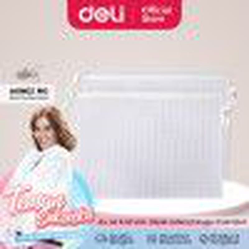Deli Zip Bag / Pouch Transparan Serbaguna A4 A5 Tebal 637XX - - A4