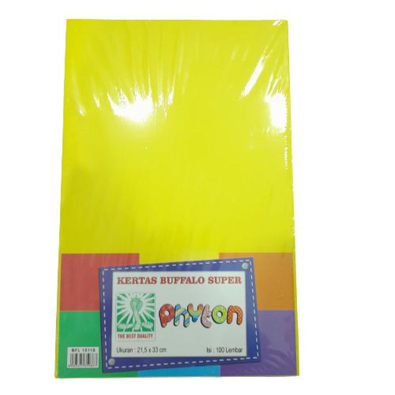 Kertas buffalo F4 Phyton warna kuning muda