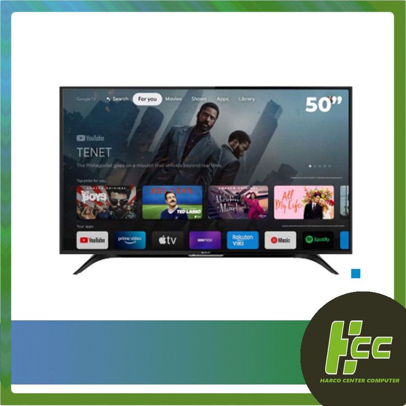 SHARP LED TV 50 INCH ANDROID SMART (DVB-T2) 2T-C50EG1I