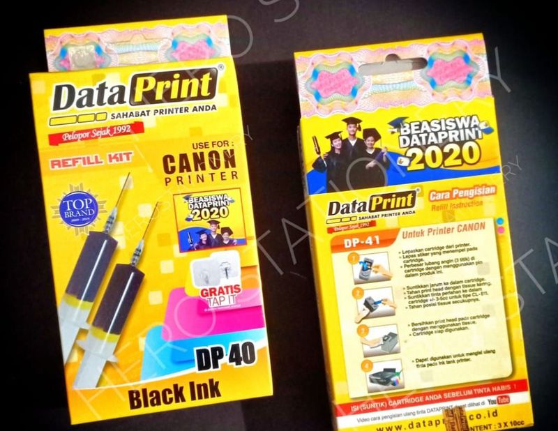 tinta print printer hitam