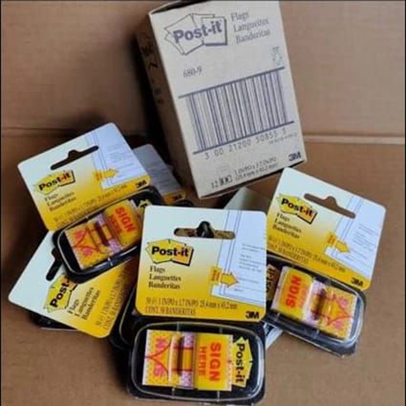 Kertas Memo & Sticky Notes Post It Sign Here 3M 680-9