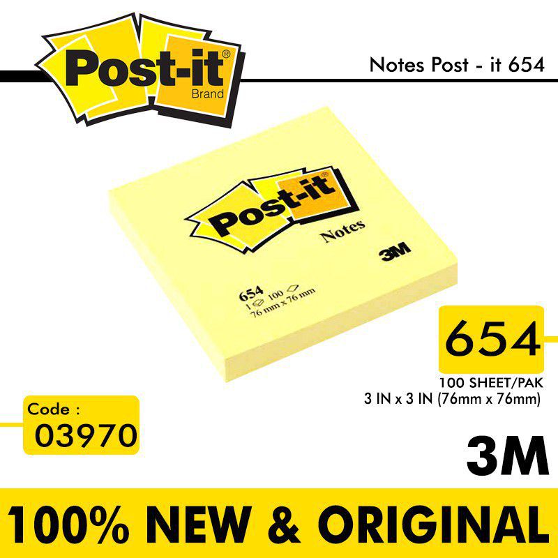 Stick Note / memo pad POST IT 3M NO. 654