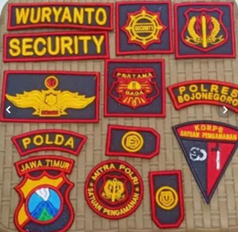 Atribut bordir timbul