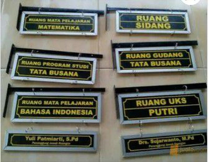 Gantungan Papan Nama Ruangan - Plat Besi
