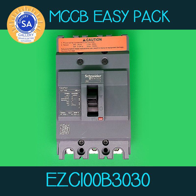 MCCB Easy Pack 3P 30A 7.5kA Schneider Electric EZC100B3030 #BREAKER