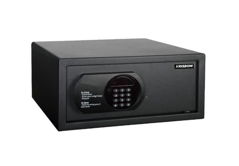 KRISBOW Hotel Safe Black MRHS100