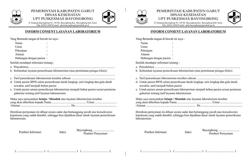Informed Consent Layanan Laboratorium