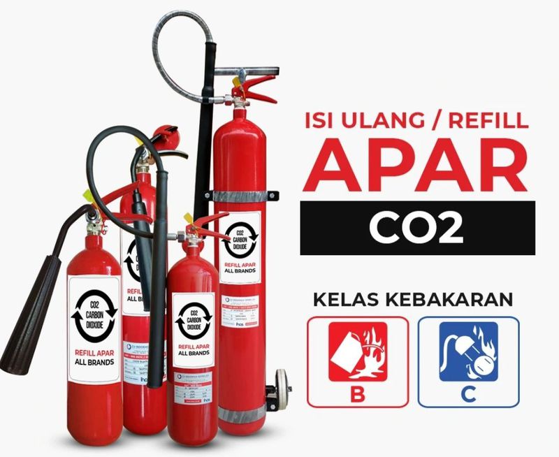 Isi Ulang Pemadam Kebakaran/Apar Co2 (3 Kg)