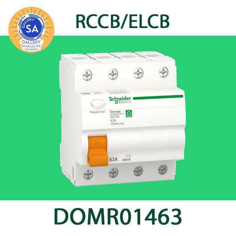 SCHNEIDER ELECTRIC RCCB DOMAE 4P-30mA 63A DOMR01463 #ELCB