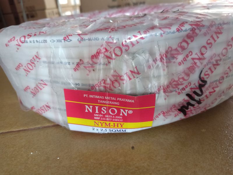 Kabel listrik serabut 2 x 2,5