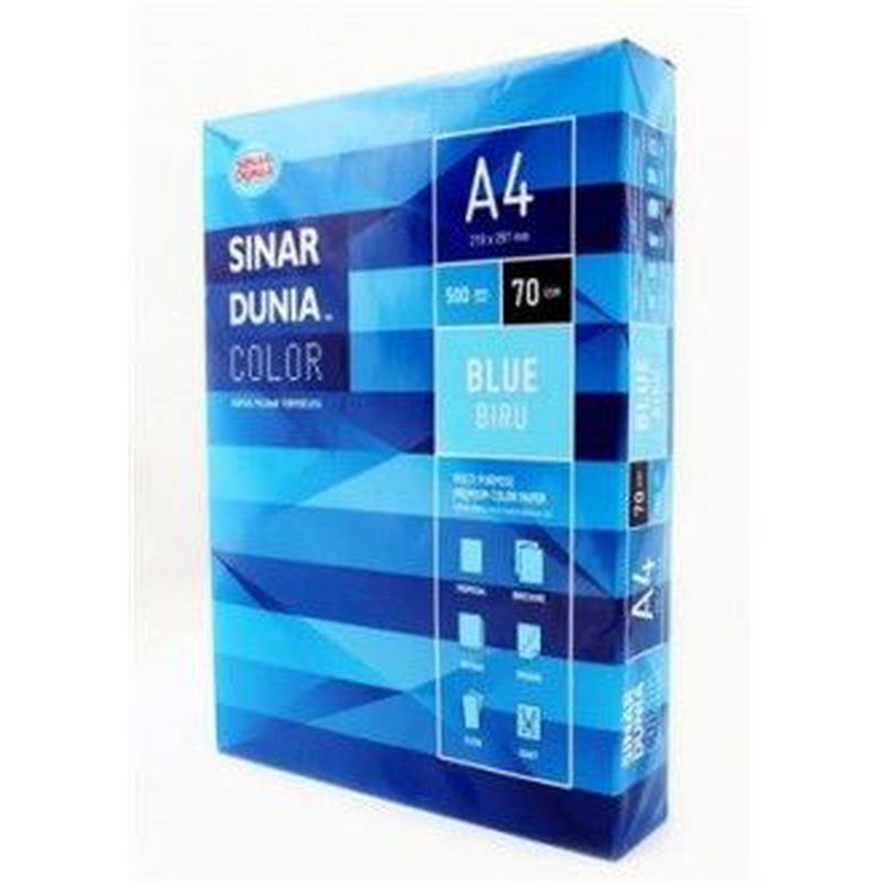 Kertas HVS A4 70gr Sinar Dunia Warna - Biru