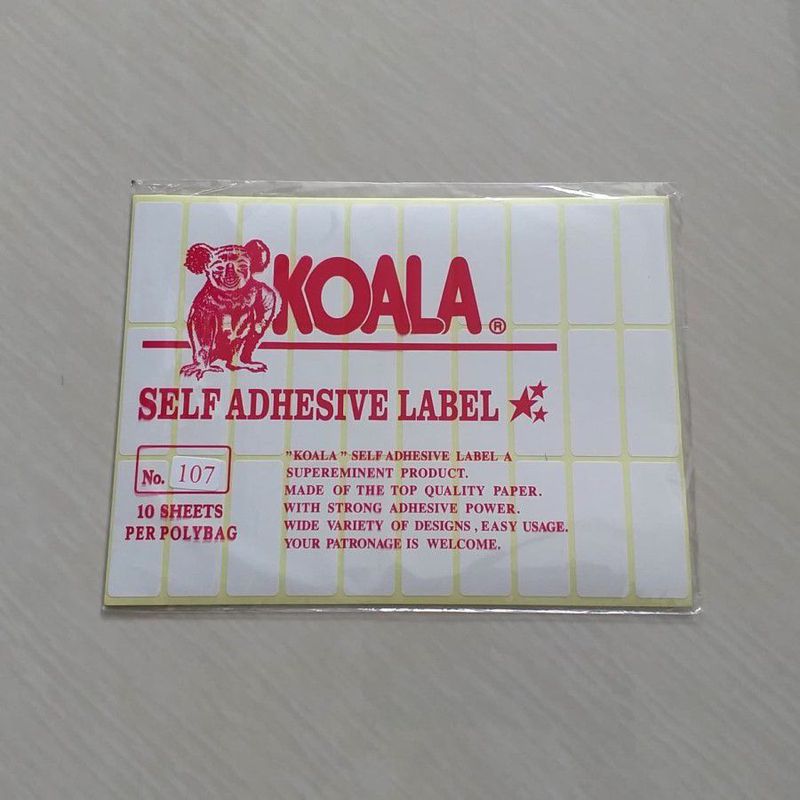 Label Koala No. 107