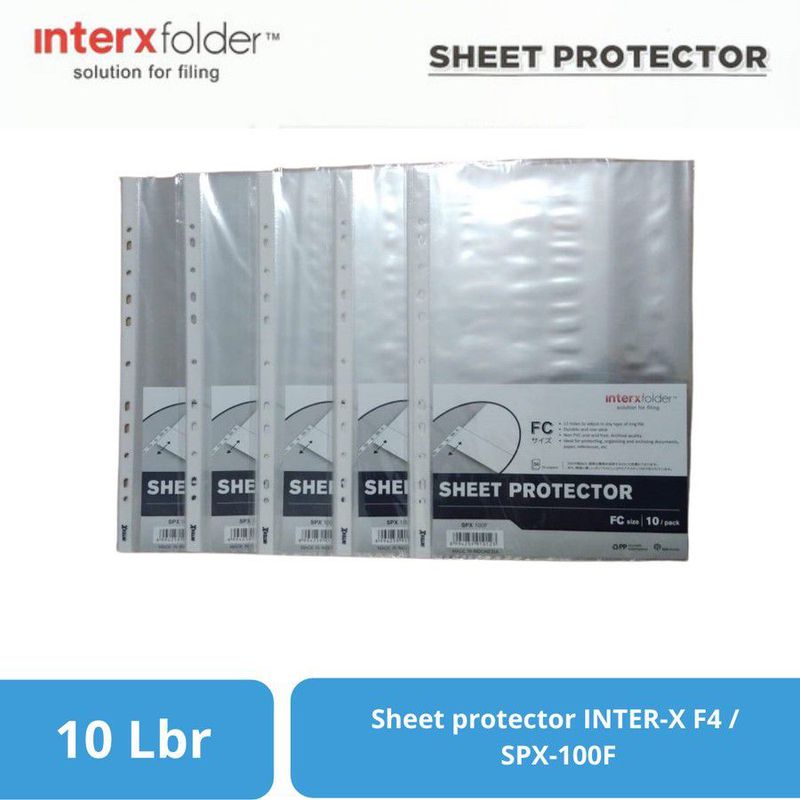 Inter X Folder Sheet Protector Folio / F4 SPX 100F Inter X Folder Sheet Protector Folio / F4 SPX 100F