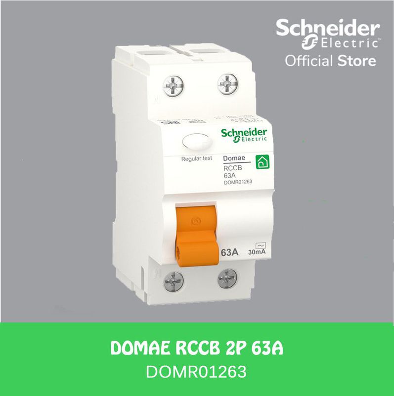 SCHNEIDER ELECTRIC RCCB DOMAE 2P-30mA 63A DOMR01263 #ELCB