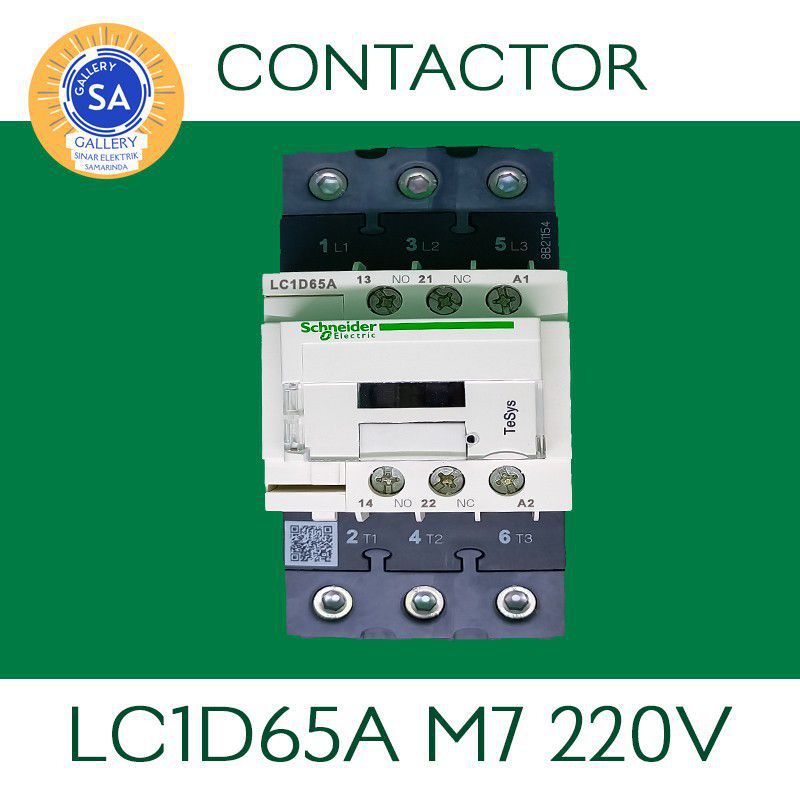 SCHNEIDER CONTACTOR + COIL LC1D65AM7 220V