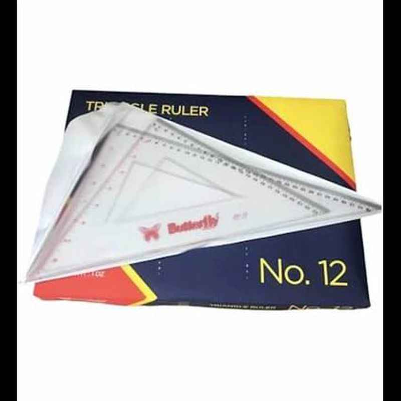 Penggaris Segitiga (Set) Butterfly No. 12 Isi 2
