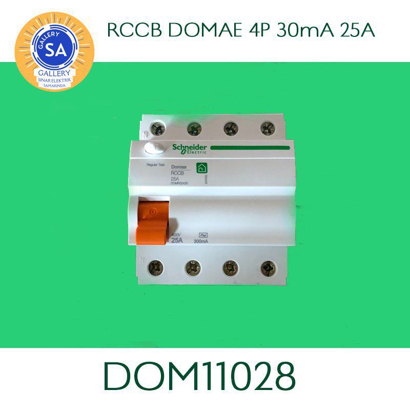 SCHNEIDER ELECTRIC RCCB DOMAE 4P-30mA 25A DOM11028 #ELCB