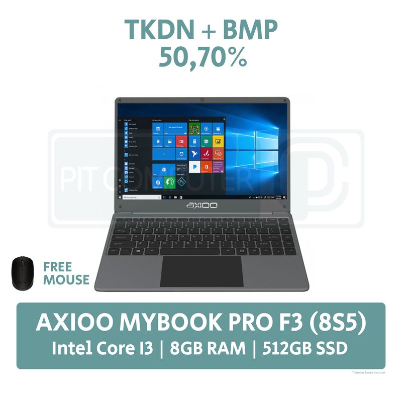 AXIOO MYBOOK PRO F3 (8S5) 14" FHD Intel Core I3 - 8GB RAM - 512GB SSD