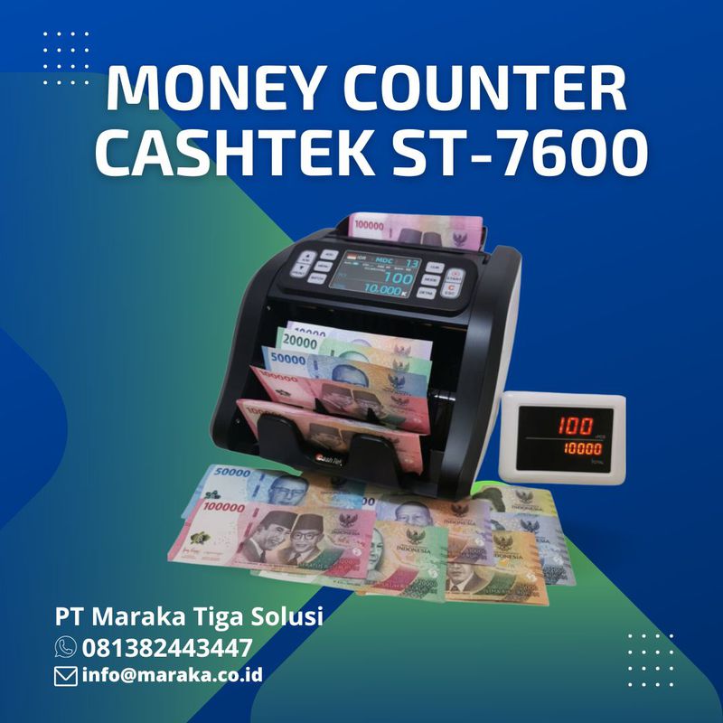 Mesin Hitung Uang CashTek ST-7600 (dapat hitung mix) Money Counter