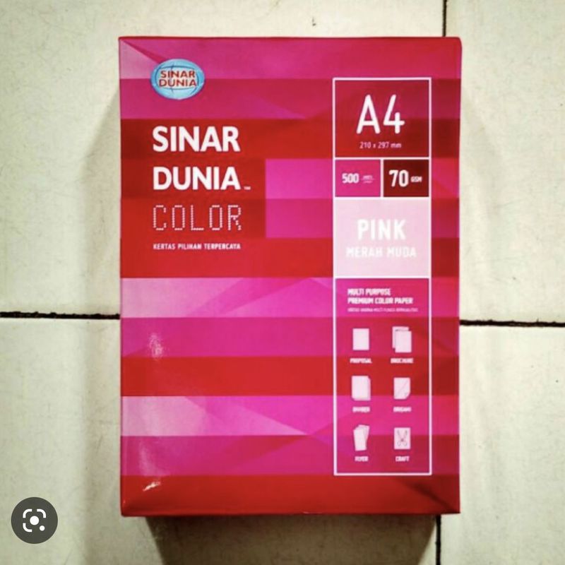 Kertas HVS A4 warna pink