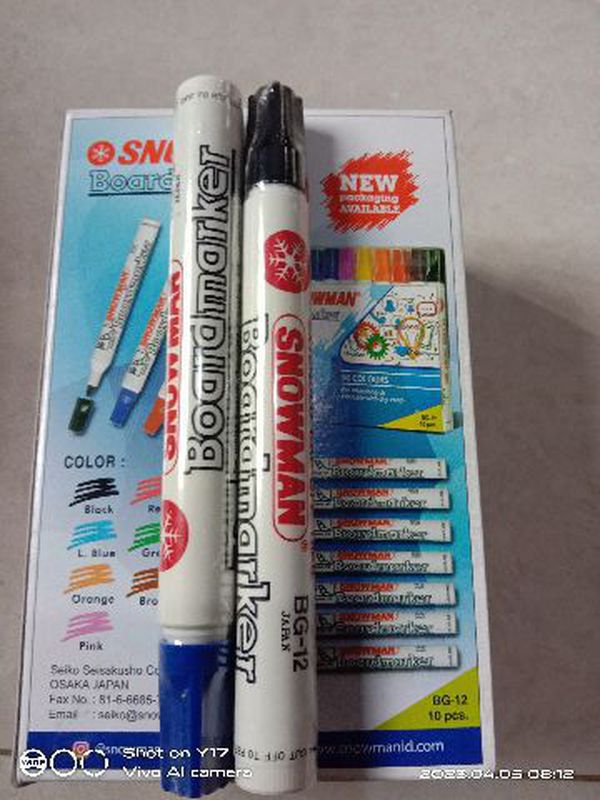 spidol white broard marker - Hitam