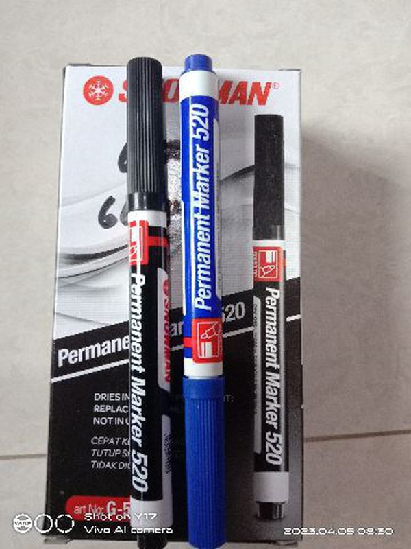 spidol permanent marker 520 - Hitam