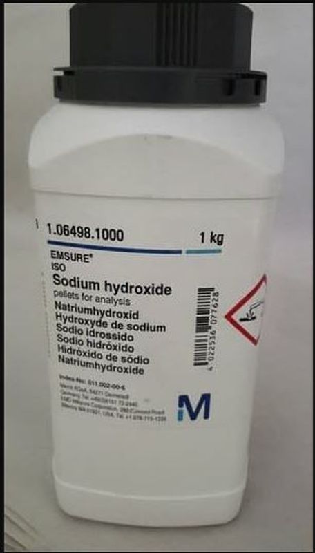 Sodium hydroxide pellets for analysis, Cat :1.06498.1000, 1 Kg/Botol