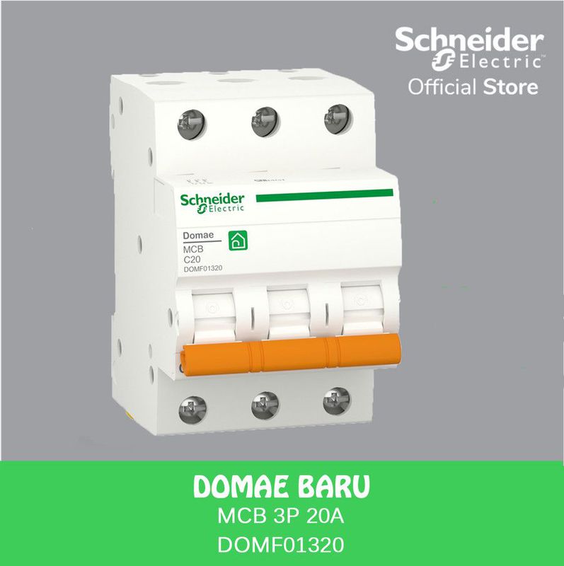 SCHNEIDER MCB DOMAE NEW 3P 20A DOMF01320