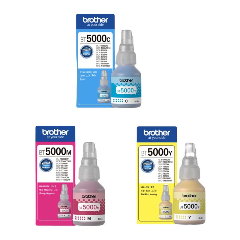 TINTA BROTHER BT-COLOR/WARNA (BT5000C, BT5000M, BT5000Y)