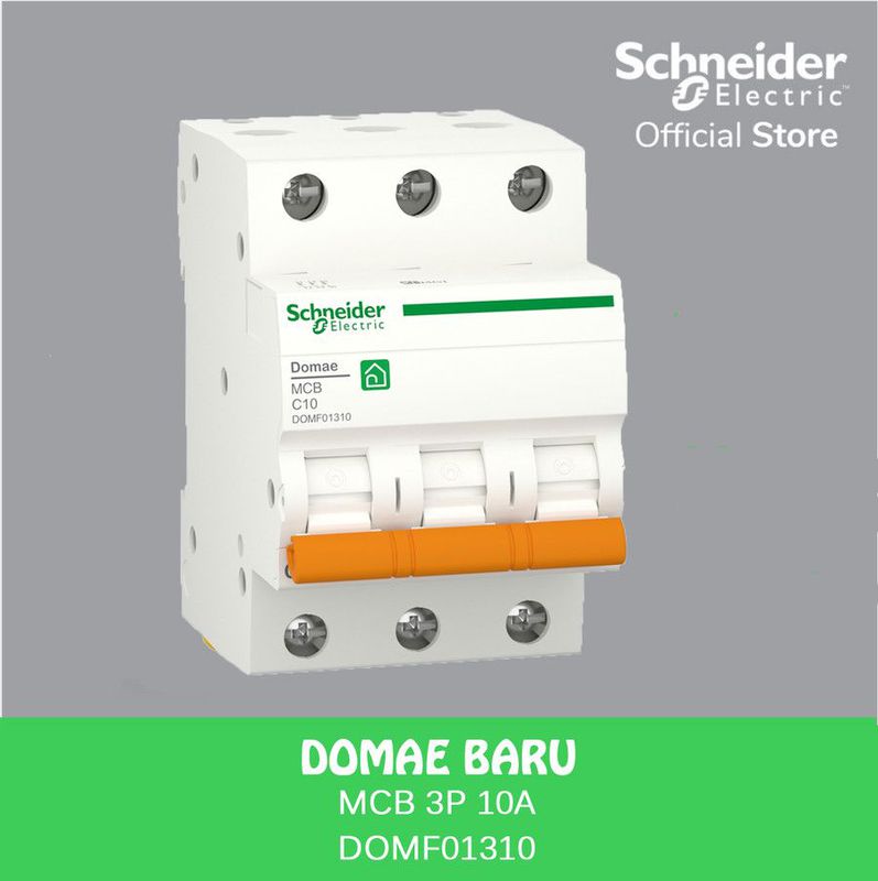 SCHNEIDER MCB DOMAE NEW 3P 10A DOMF01310