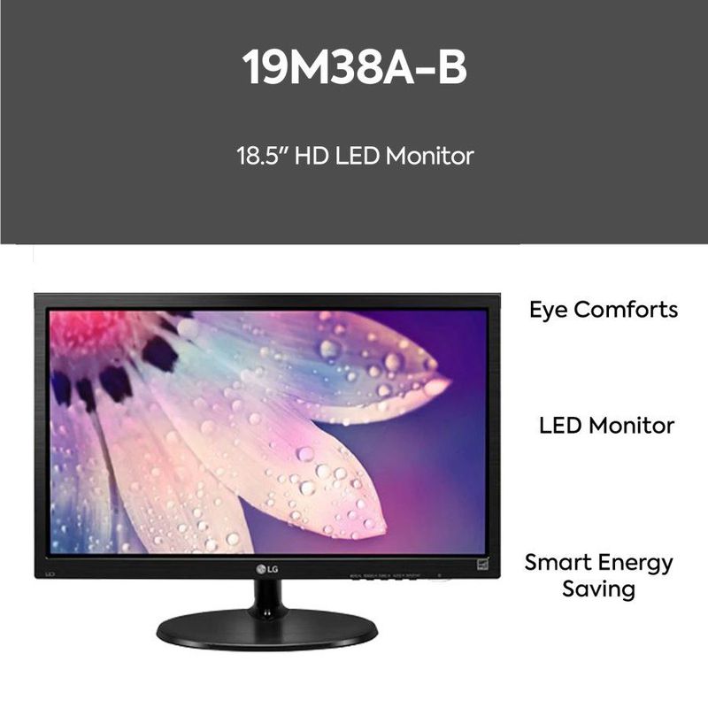 LED Monitor LG 19M38A-B 18.5" HD