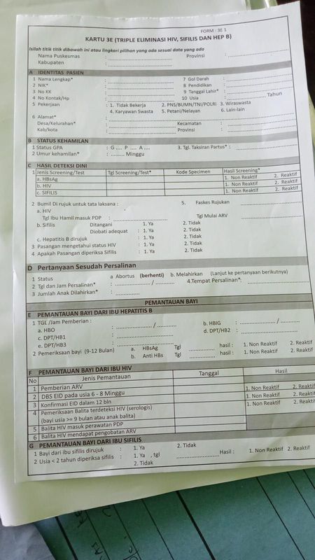 Cetak Form HIV
