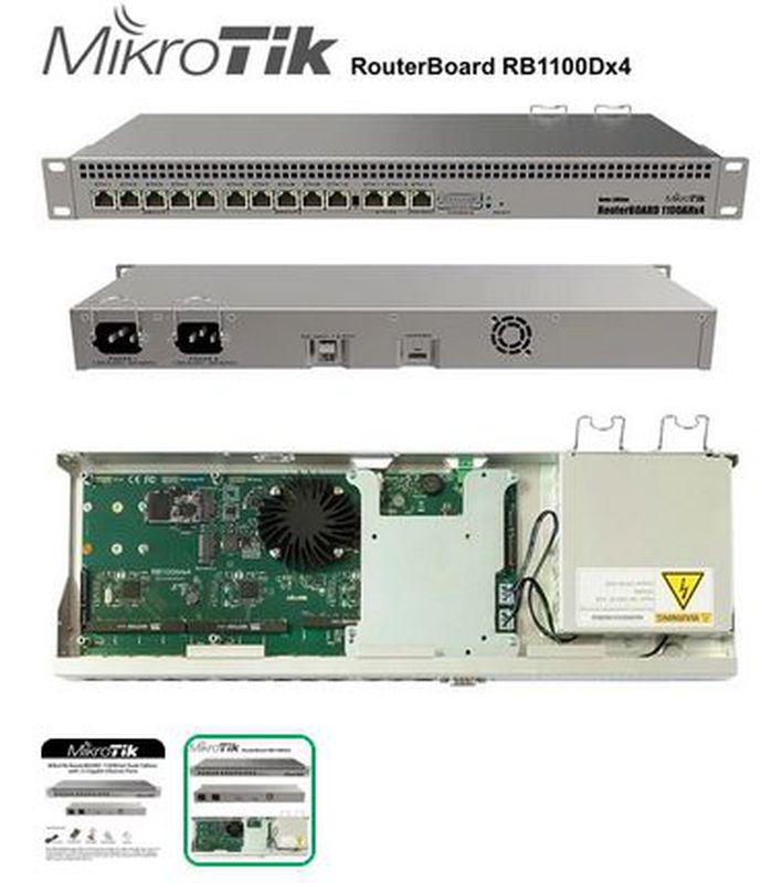 Mikrotik router RB1100Dx4 1U Rackmount