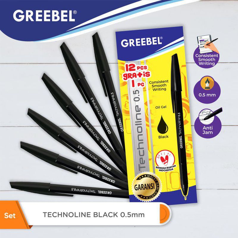 PULPEN GREEBEL TECHNOLINE - Hitam