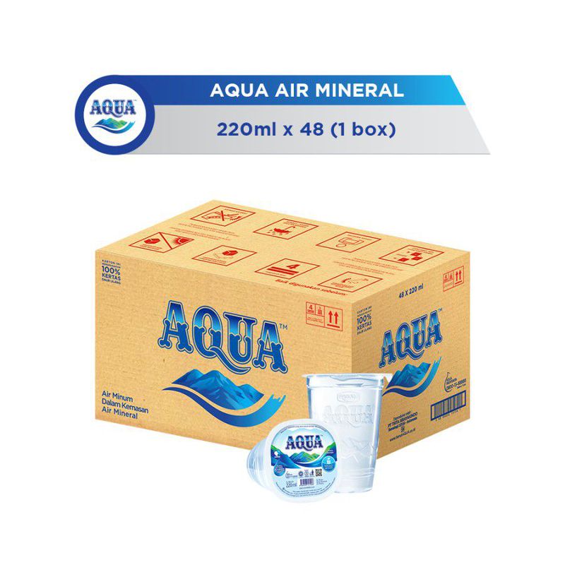 AQUA Air Mineral 220ml x 48 cup (1 box)