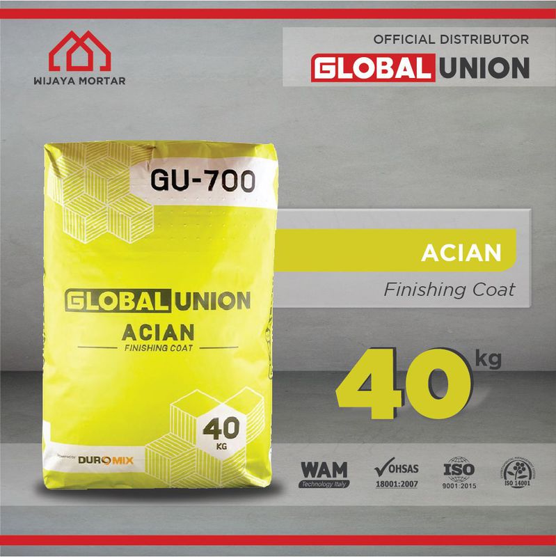 Semen Instan Mortar Acian Abu Global Union - 40 Kg