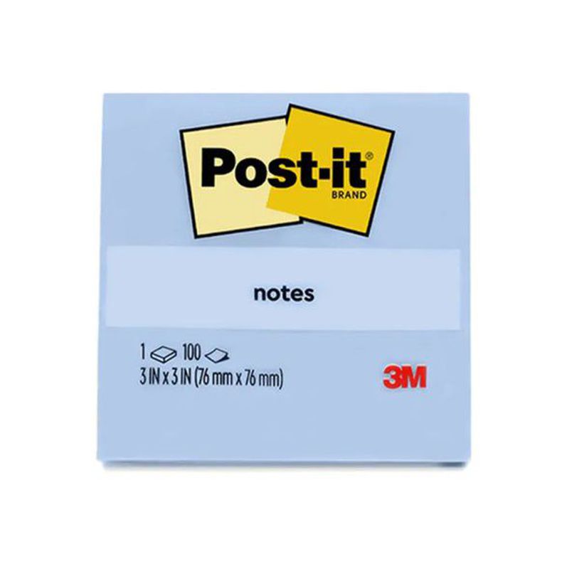 3M Post-it Warna Warni 654-1CB Original Cloud Blue 76x76mm 1pc