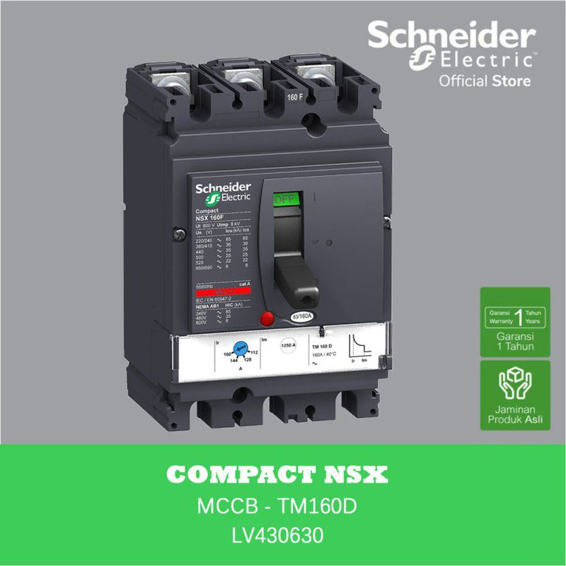 SCHNEIDER MCCB-NSX160F TM160D 3P/3t LV430630