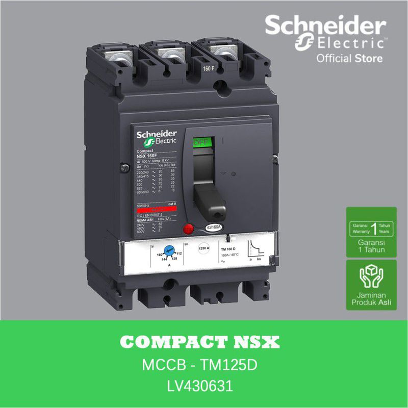 SCHNEIDER MCCB-NSX160F TM125D 3P/3t LV430631