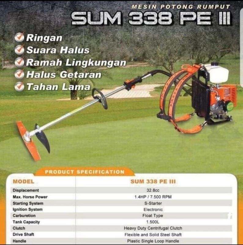 Mesin Potong Rumput (4 tak) PRO-TANAKA Model : SUM 338 PE III