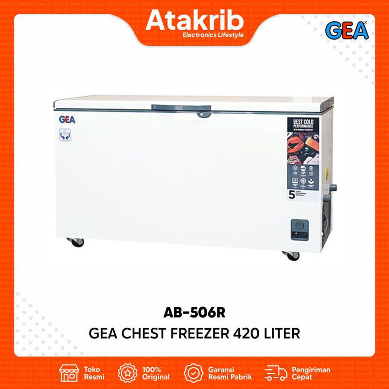 CHEST FREZZER KAPASITAS 420L MERK GEA, TYPE AB-506R