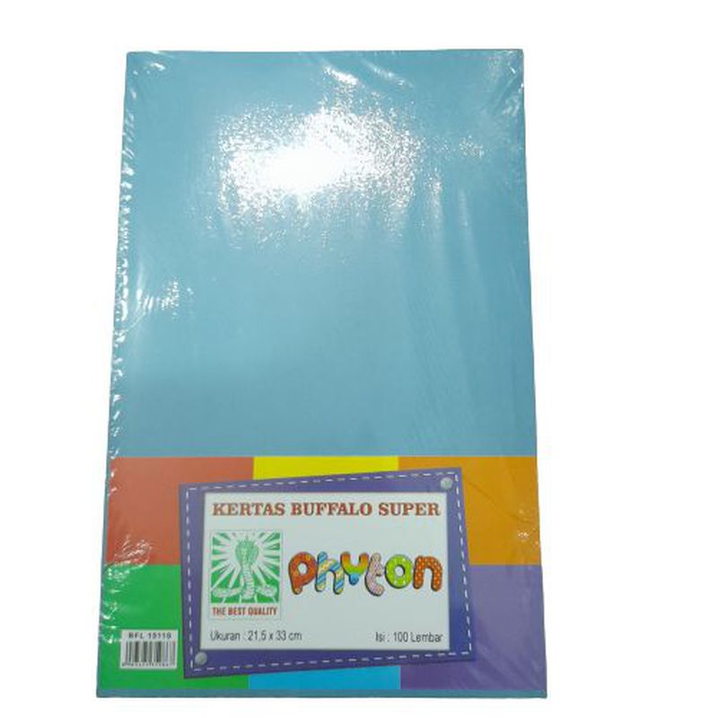 Kertas buffalo F4 Phyton warna biru tua