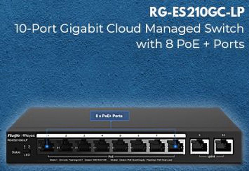 Ruijie Reyee Switch RG-ES210 GC-LP 10 Port