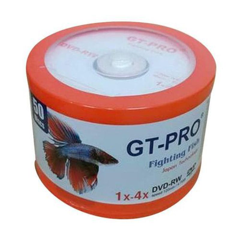 VD Kosong / CD Disc Blank GT-Pro DVD-RW Fish 4x Tube 50 pcs
