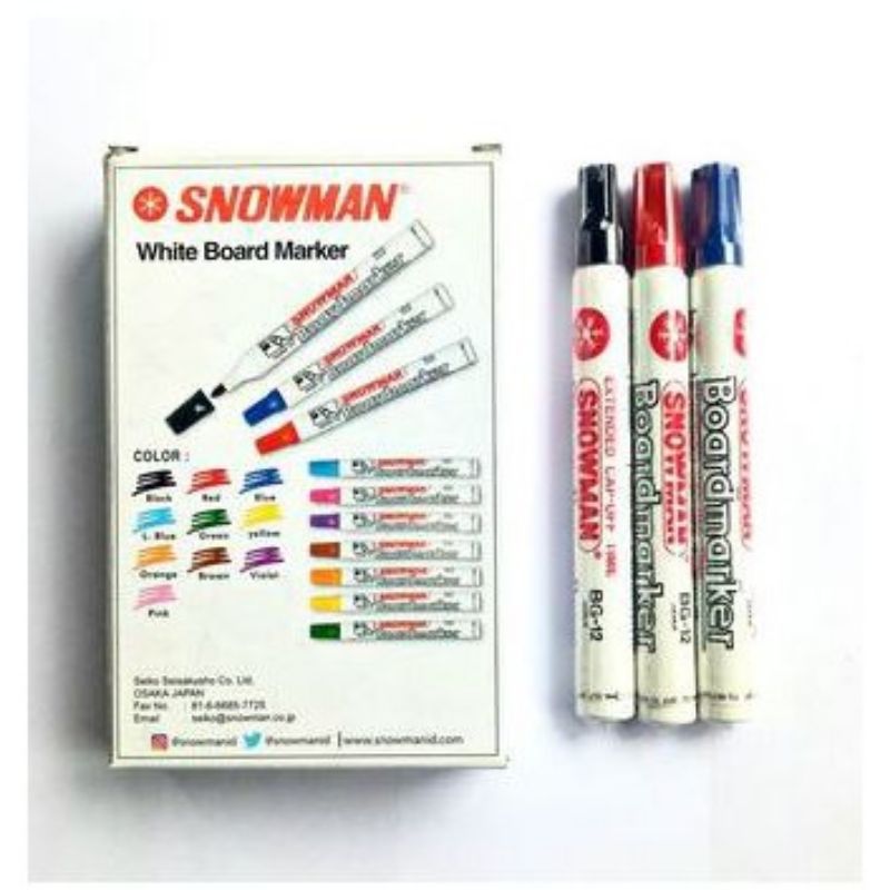 Spidol Snowman Permanent Biru