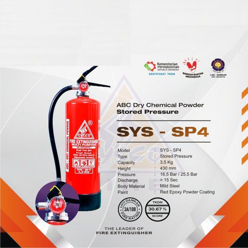 SYSCO ABC DRY CHEMICAL POWDER - STORE PRESSURE (SYS - SP4)