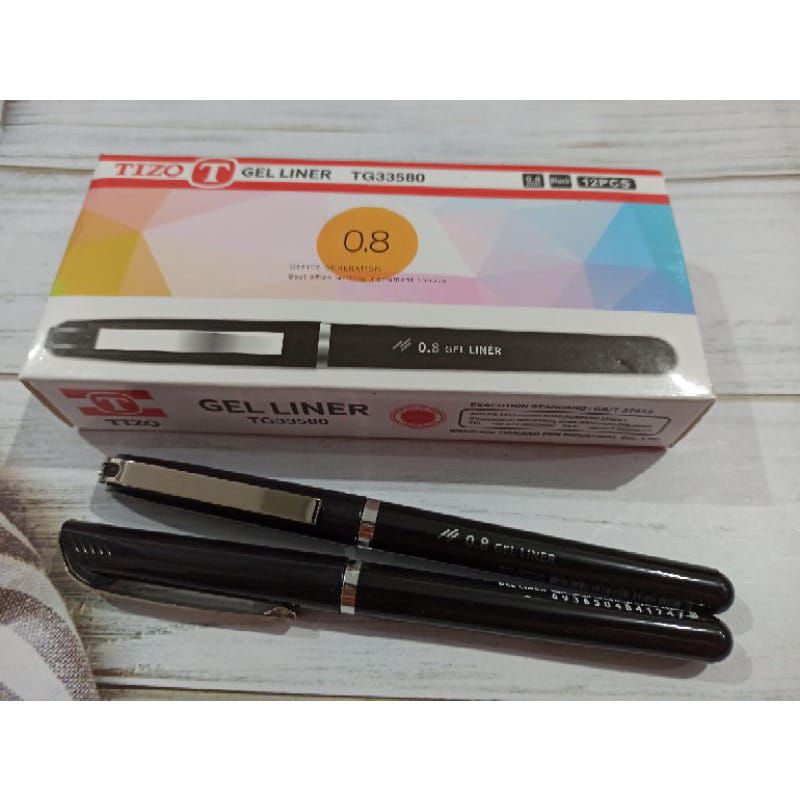 Pulpen Tizo Tinta Hitam / Gel Pen Tizo